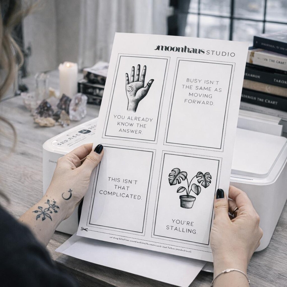 Anti Affirmation Cards, Printable Oracle & GPT: Hand-illustrated, for ...