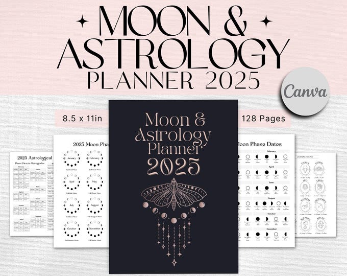 2025 COSMOPLANNER Moon Planner | Creative Productivity Planner | Moon Journal | Moon Phases ...