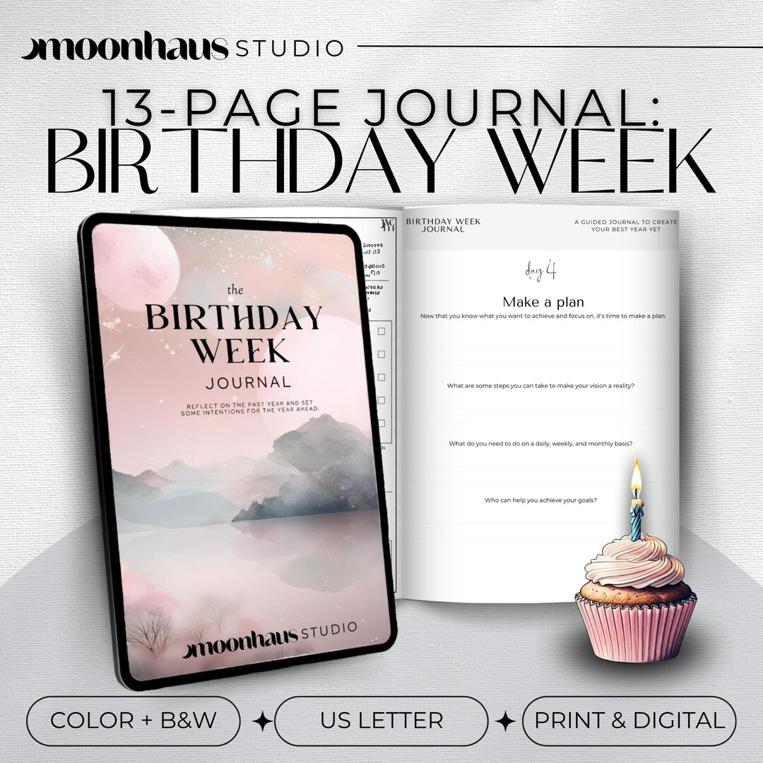 Birthday Journal Keepsake: Your Birthday Week | Manifest, Memories ...