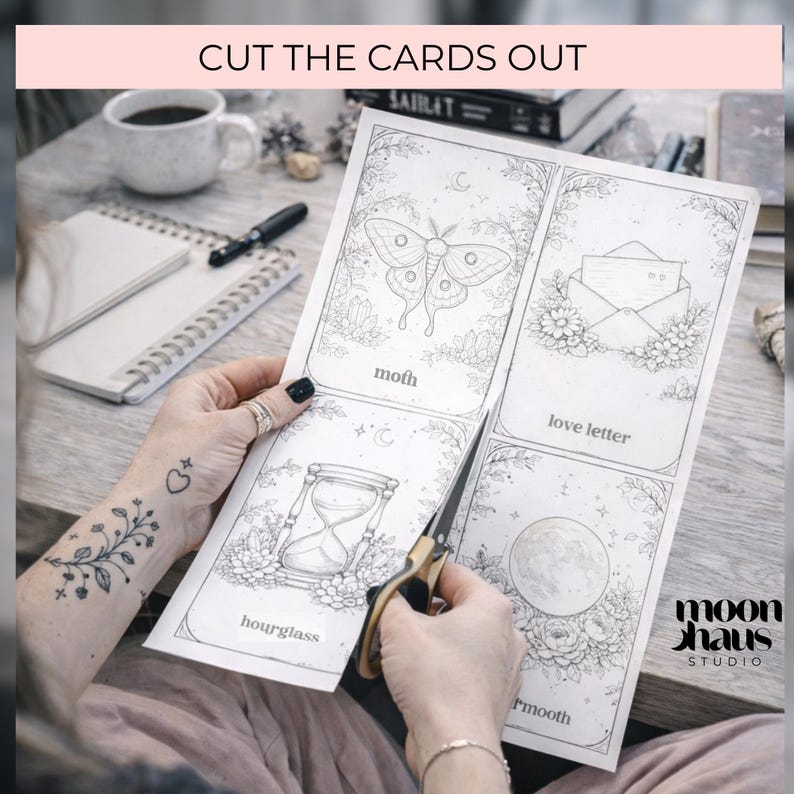 Printable Oracle Cards Coloring Deck With Guidebook (digital Download ...