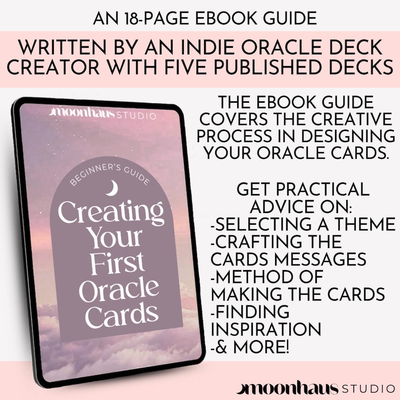 DIY Oracle Card Template: Editable Canva Tarot Deck Design (digital ...