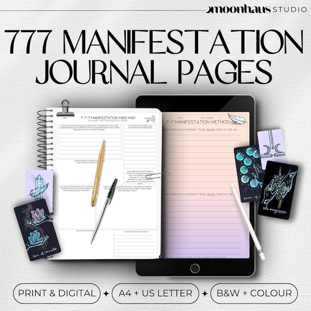 777 Manifestation Method Journal Page: Abundance, Success, & Intention ...