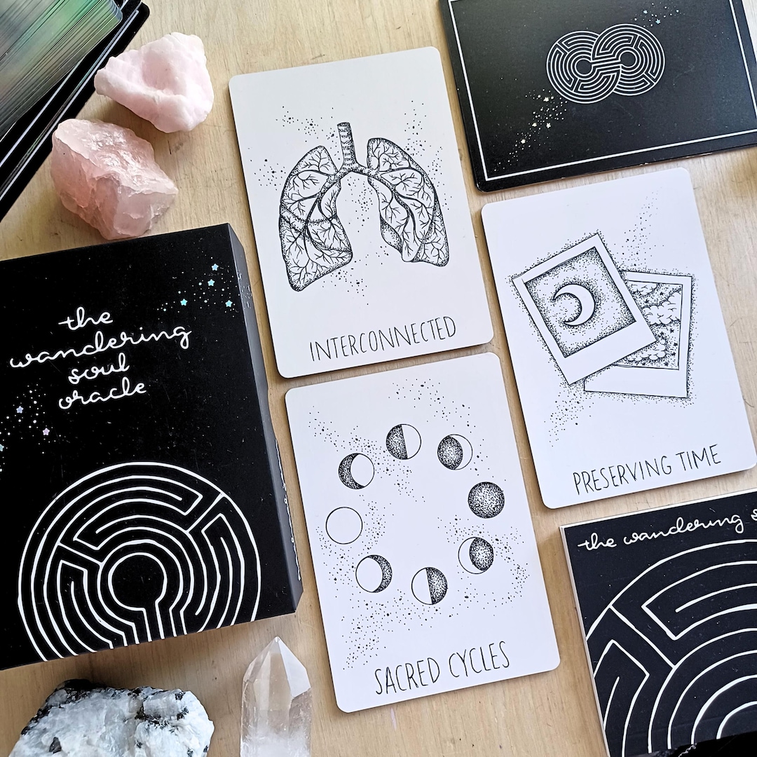 Indie Oracle Cards Deck: Black and White, Handmade, Intuitive Guidance ...