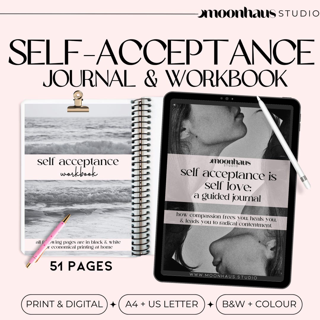 Digital Printable Journal: Self-acceptance | Self Love, Self Care ...