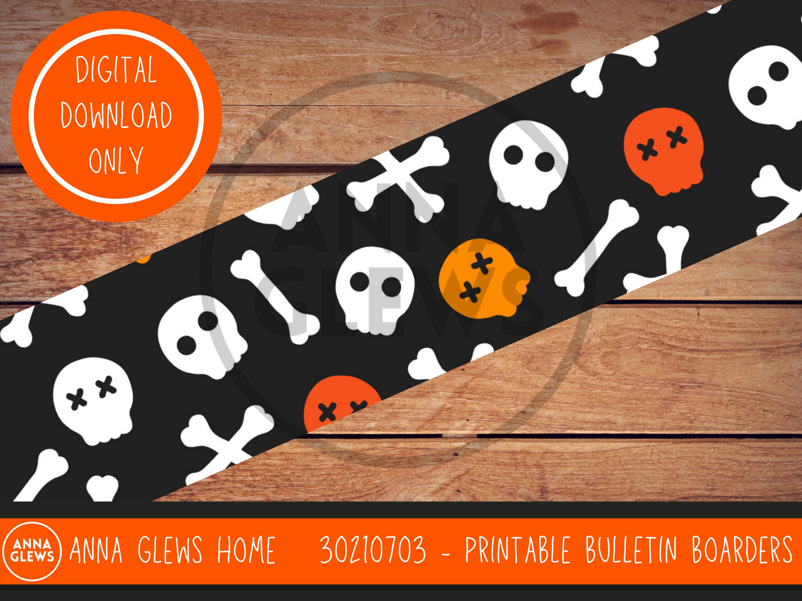 Classroom Bulletin Board Border Bundle Halloween Pattern Classroom ...