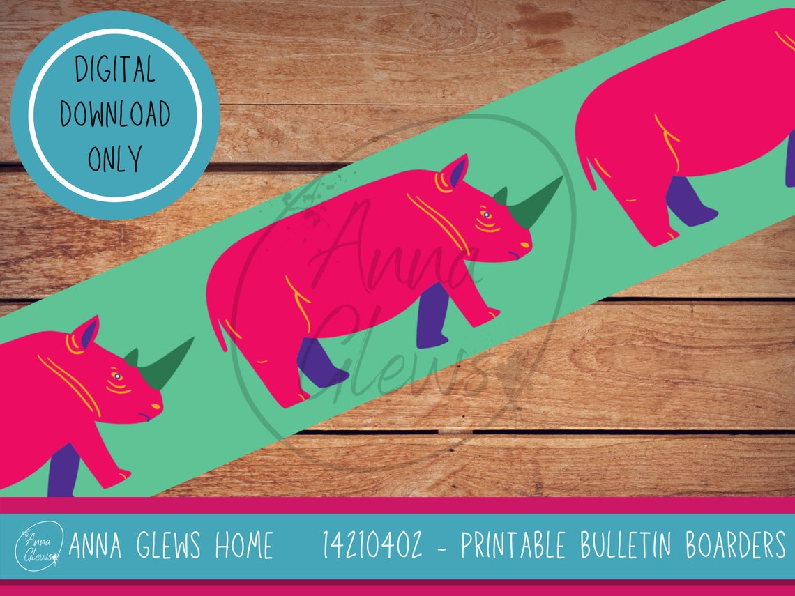 Classroom Bulletin Board Border Bold Animal Pattern Classroom | Etsy