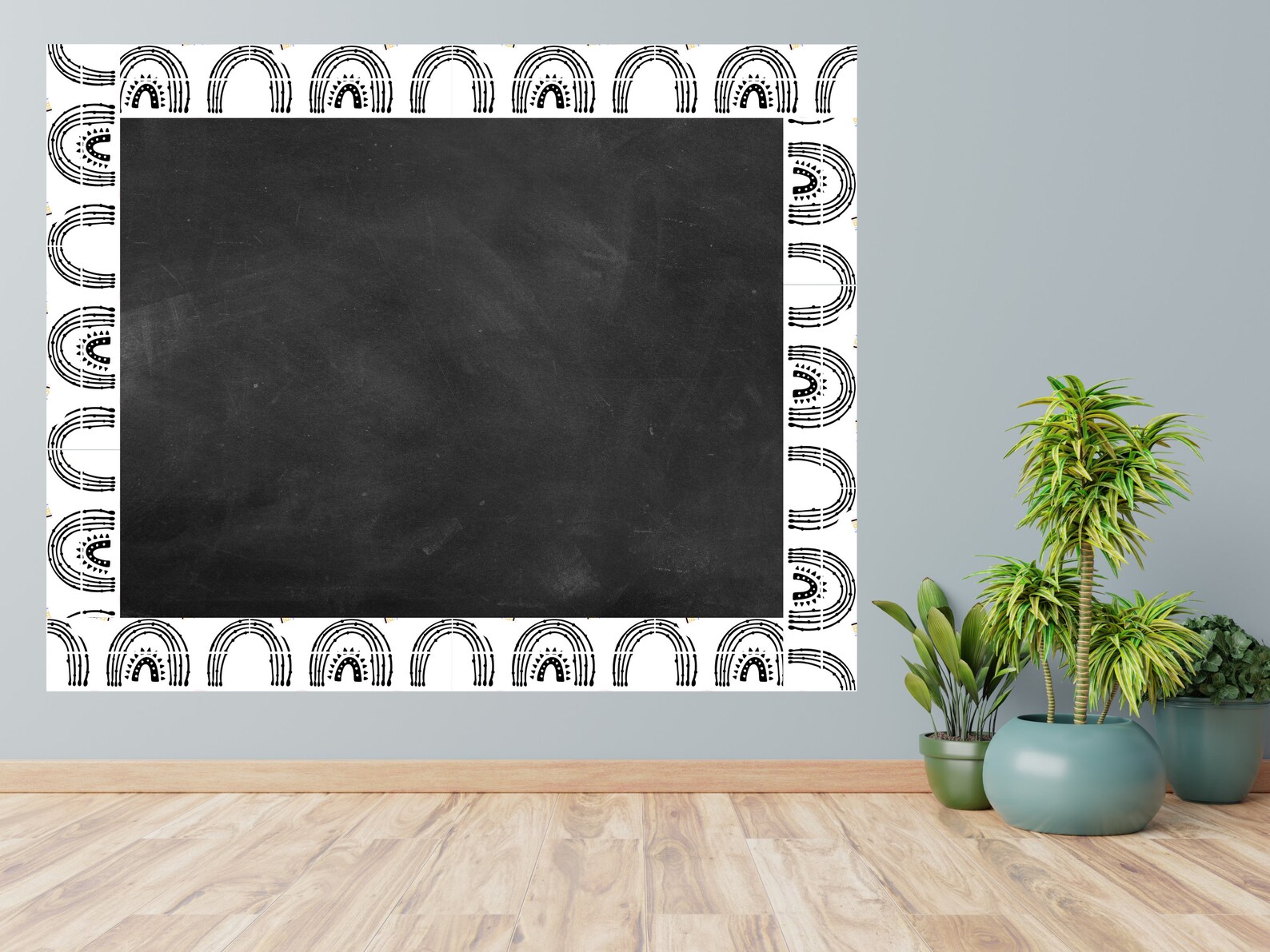 Classroom Bulletin Board Border Pastel Boho Rainbow Pattern Decor Low ...