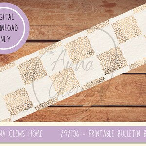 Classroom Bulletin Board Border Boho Nature Purple Gold Pattern ...