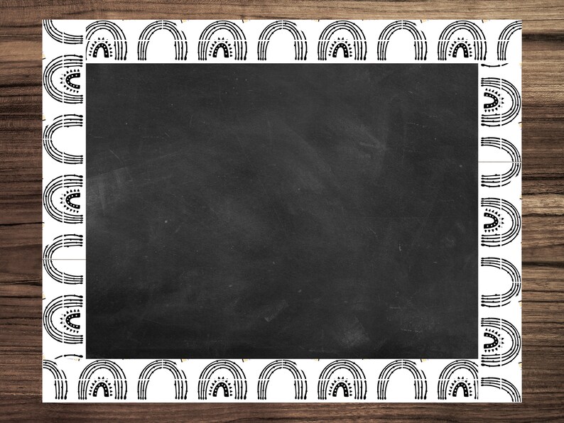 Classroom Bulletin Board Border Pastel Boho Rainbow Pattern Decor Low ...