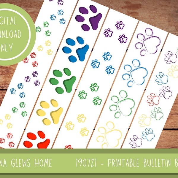 Paw Print Bulletin Board - Etsy