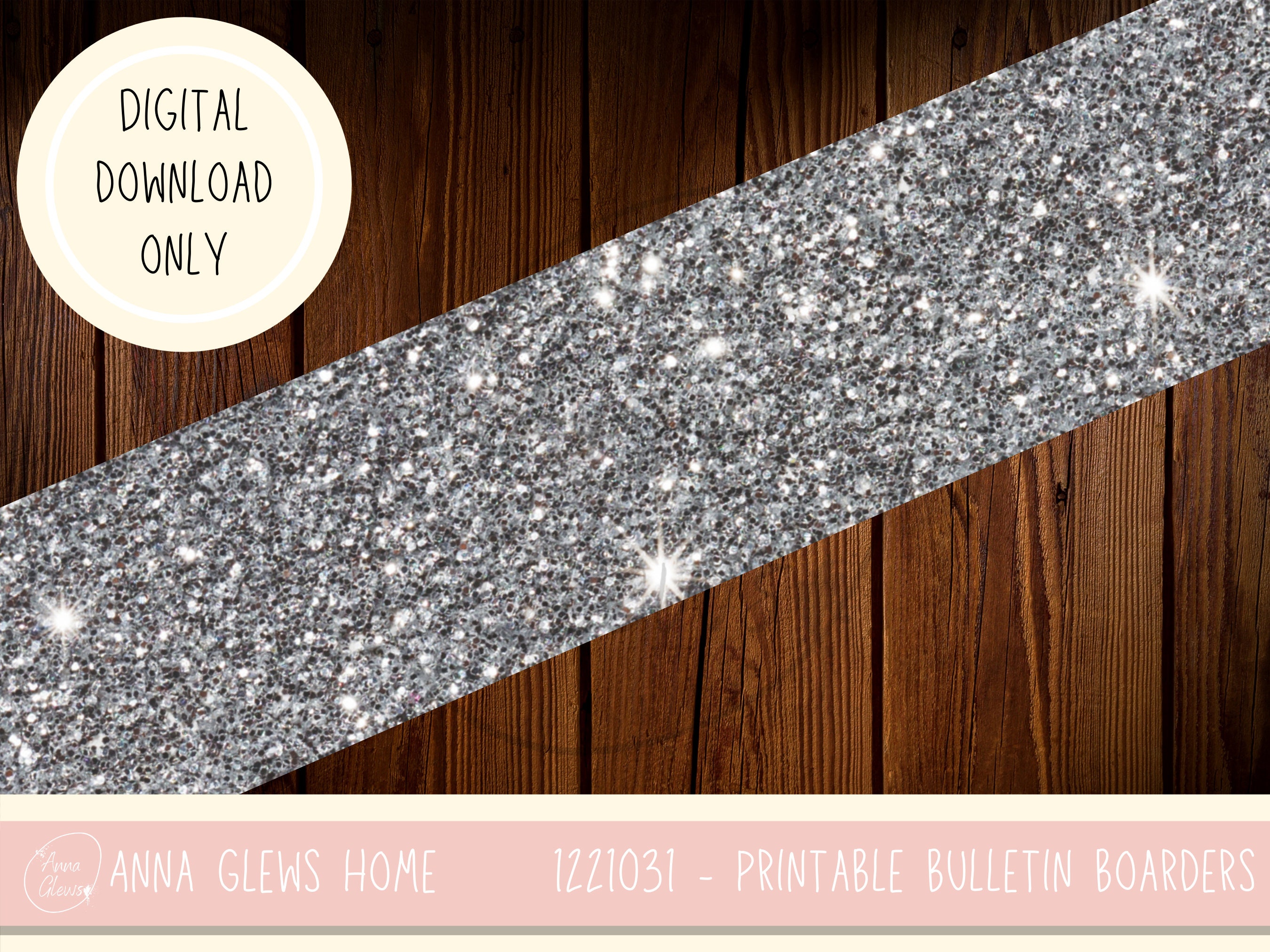 Classroom Bulletin Board Border Glitter Patroon, Classroom Decor ...