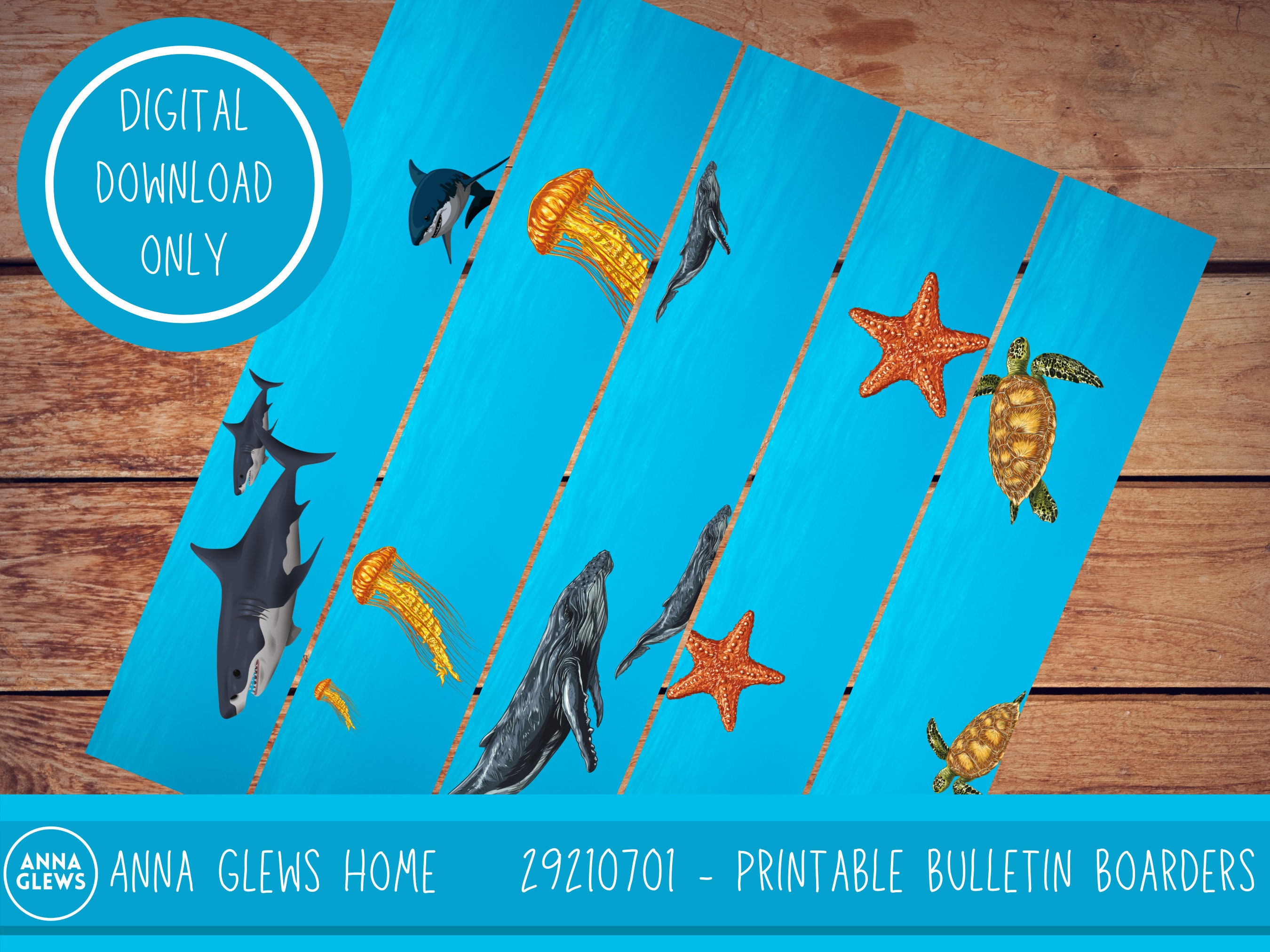 Classroom Bulletin Board Border Under the Sea Pattern Classroom Decor ...