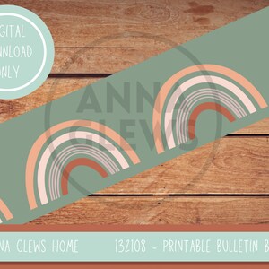 Classroom Bulletin Board Border Modern Boho Rainbow Pattern, Classroom ...