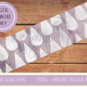 Classroom Bulletin Board Border Boho Nature Purple Gold Pattern ...