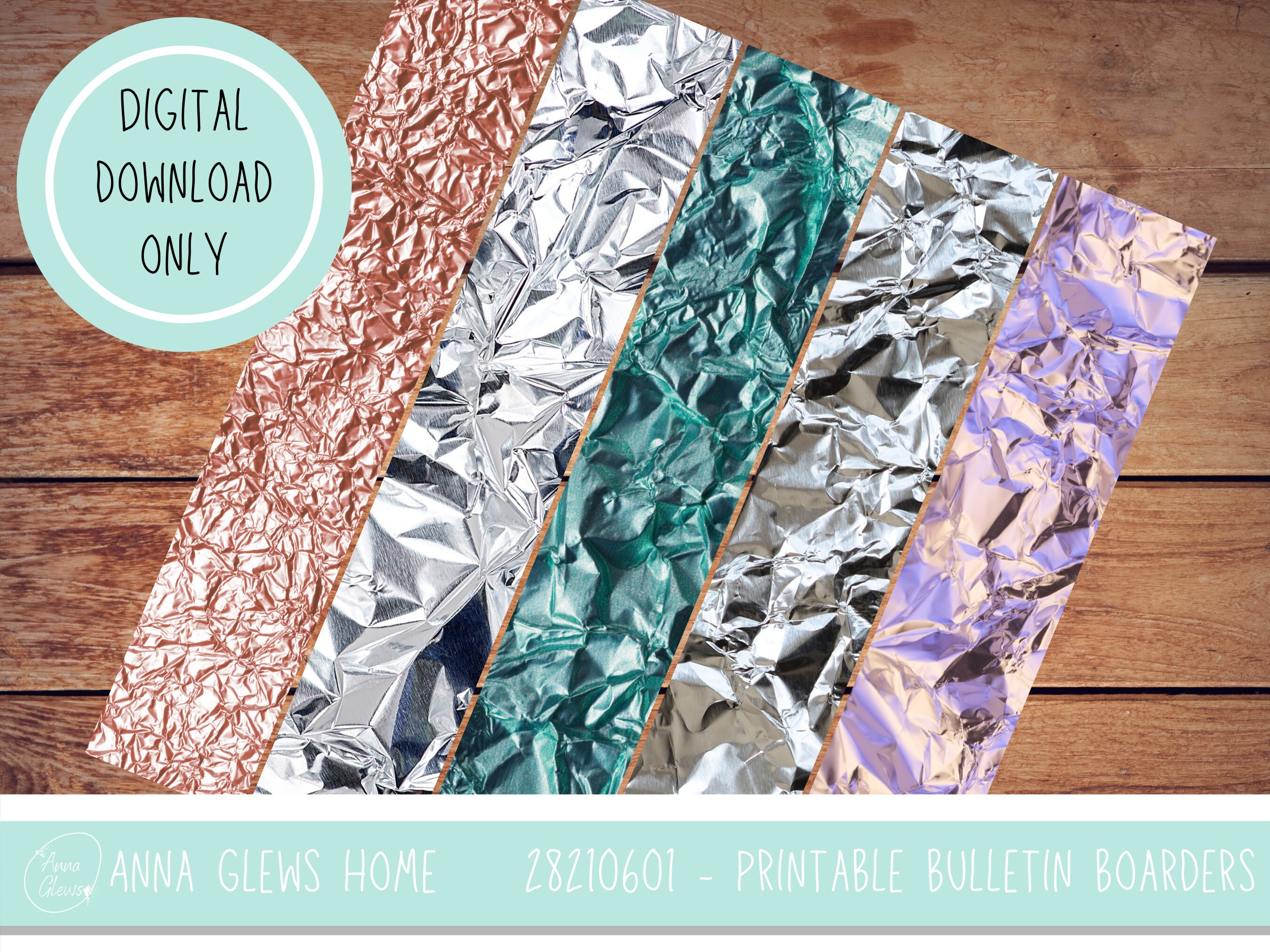 Classroom Bulletin Board Border Shimmer Foil Pattern Classroom Decor ...