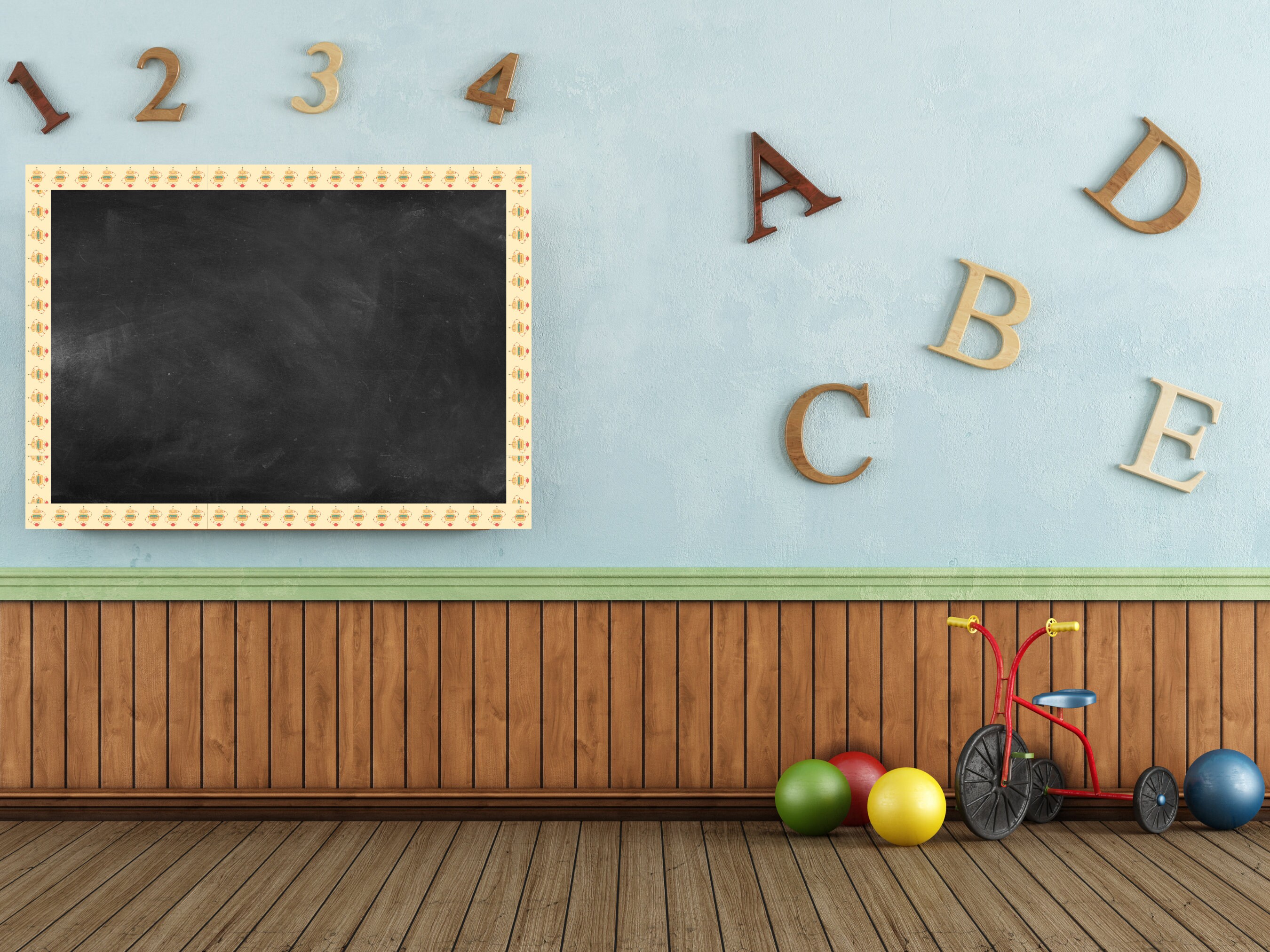 Classroom Bulletin Board Border Robot Pattern, Classroom Decor ...