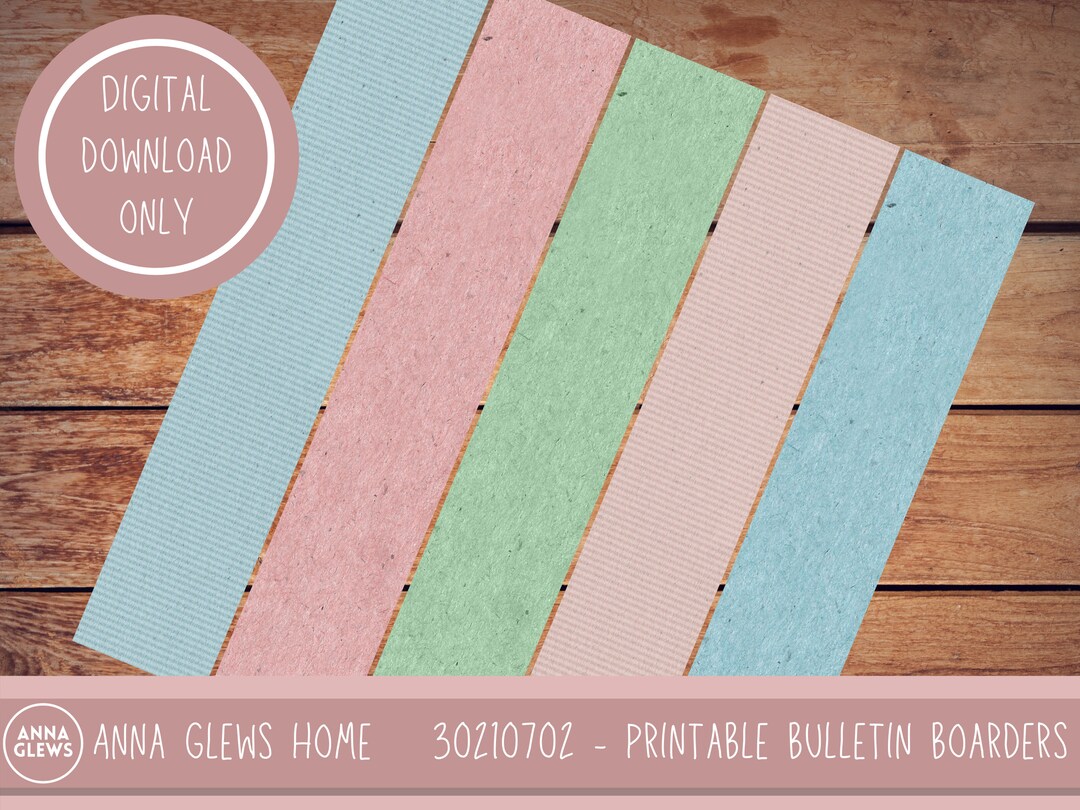 Classroom Bulletin Board Border Soft Pastel Paper Texture Pattern ...