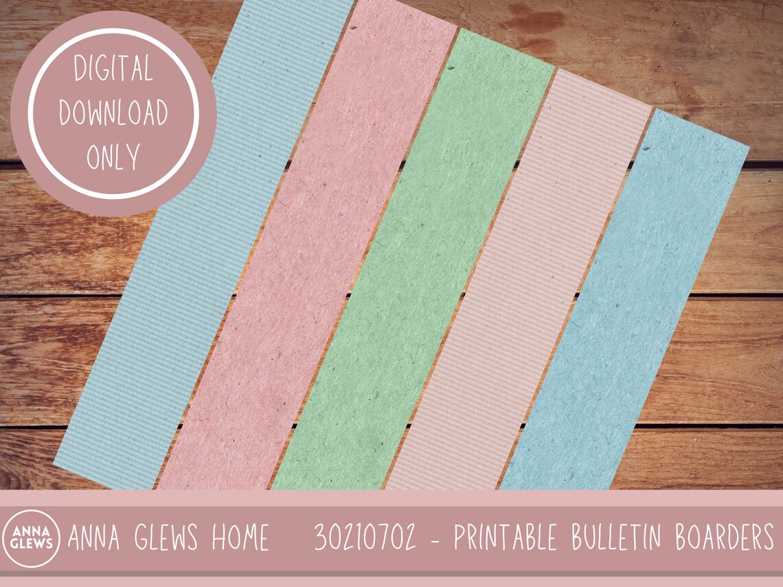 Classroom Bulletin Board Border Soft Pastel Paper Texture Pattern ...