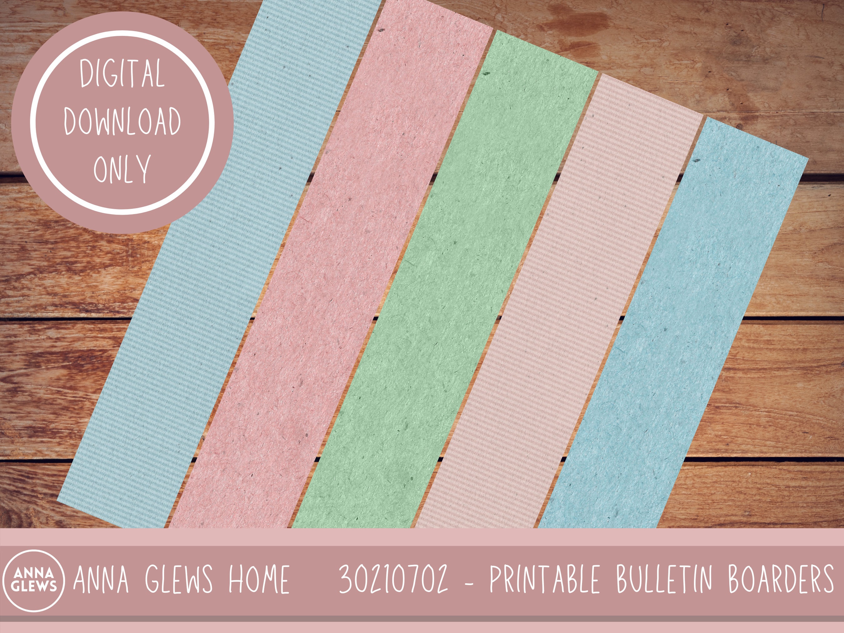 Classroom Bulletin Board Border Soft Pastel Paper Texture Pattern ...