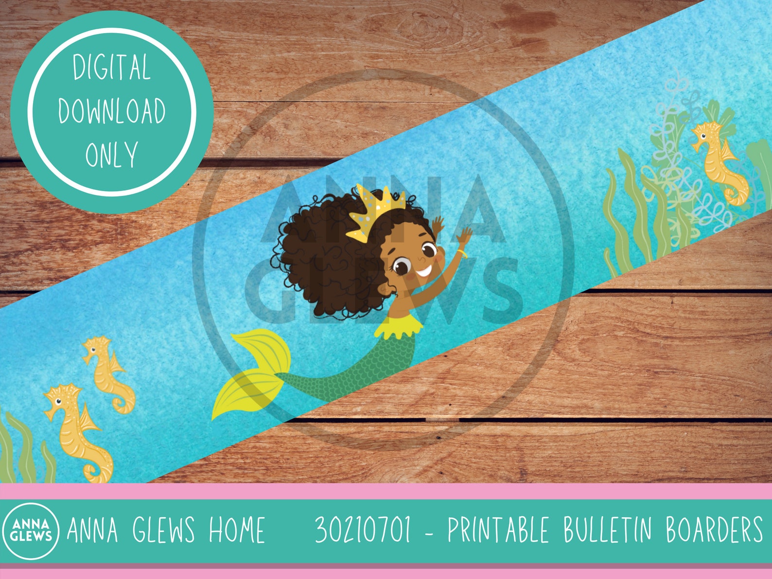 Classroom Bulletin Board Border Under the Sea Little Mermaid | Etsy
