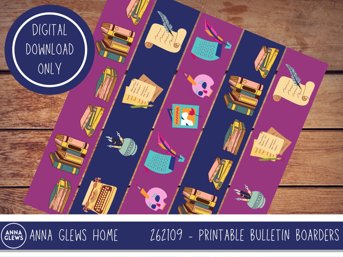 Classroom Bulletin Board Border Literature Pattern Classroom - Etsy