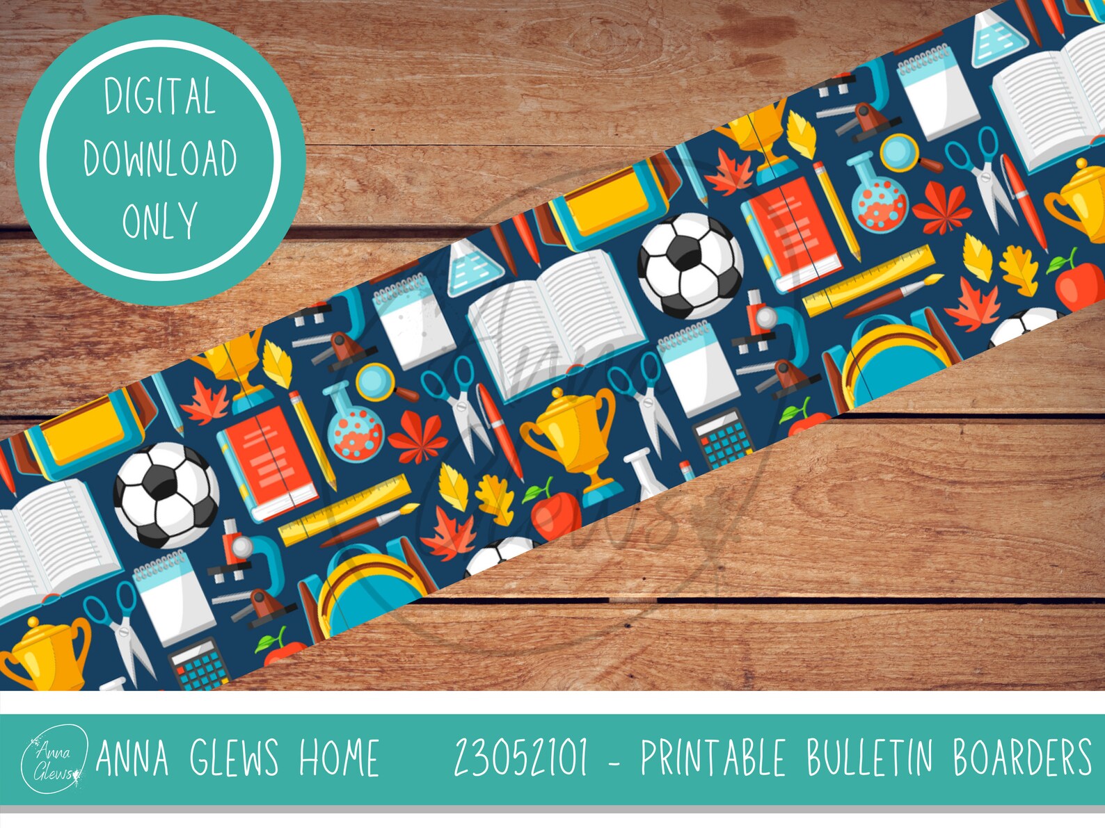 Classroom Bulletin Board Border Back to School Pattern, Classroom Decor ...