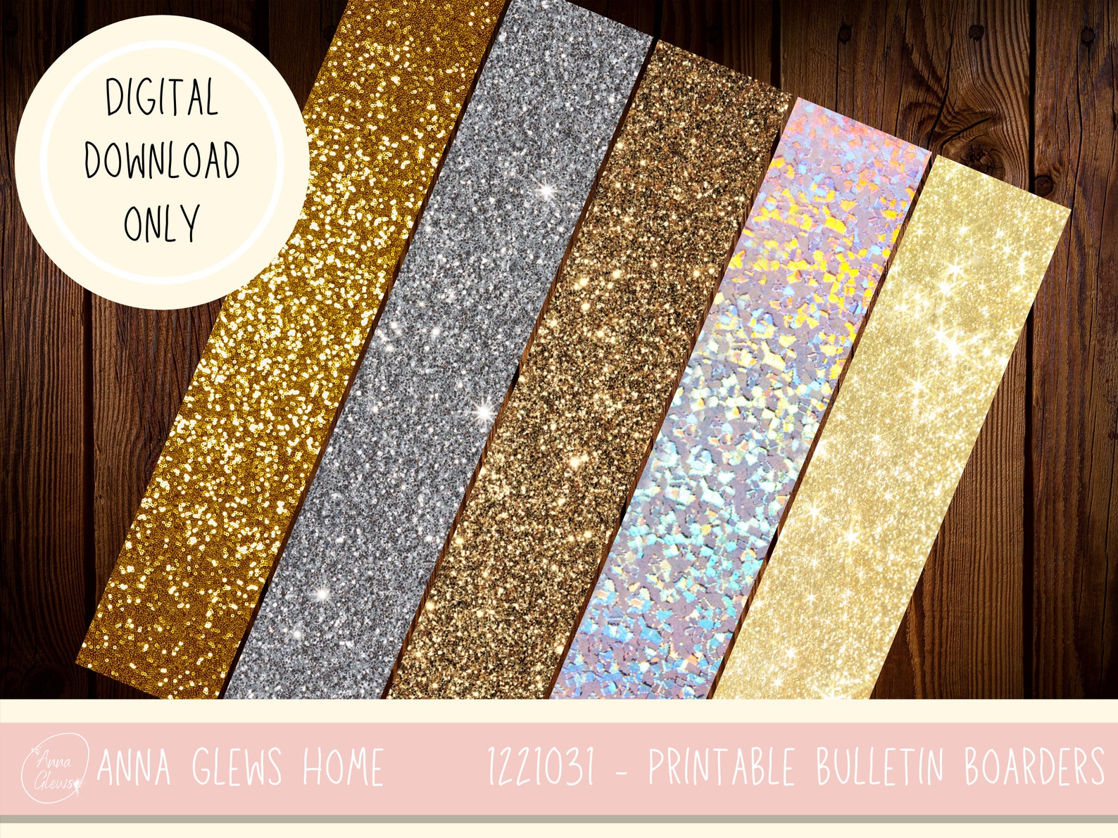 Classroom Bulletin Board Border Glitter Pattern, Classroom Decor ...