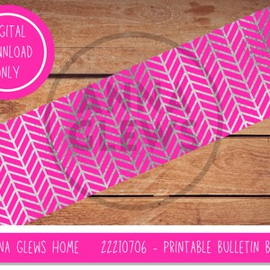 Classroom Bulletin Board Border Silver Pink Geometric Pattern Classroom ...