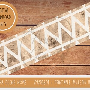 Classroom Bulletin Board Border Boho Nature Bronze Pattern, Classroom ...