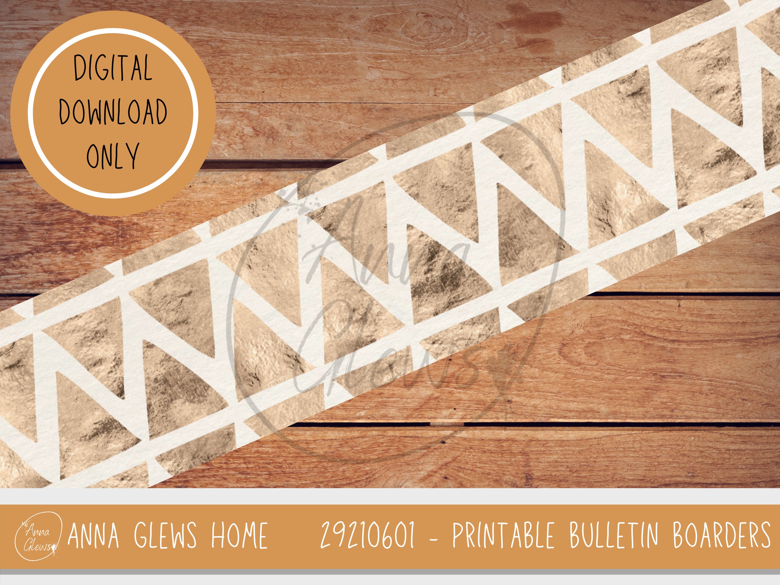 Classroom Bulletin Board Border Boho Nature Bronze Pattern, Classroom ...