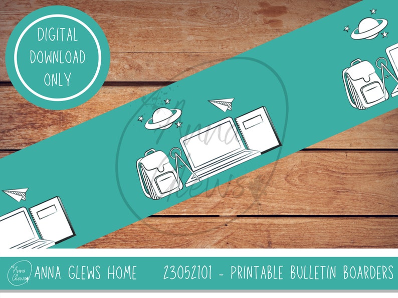 Classroom Bulletin Board Border Back to School Pattern, Classroom Decor ...