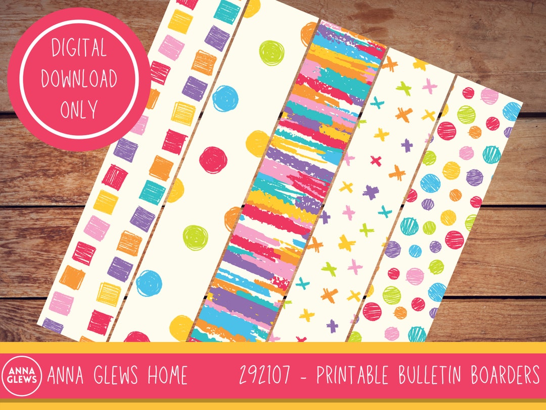 Classroom Bulletin Board Border Scribble Pattern Classroom - Etsy