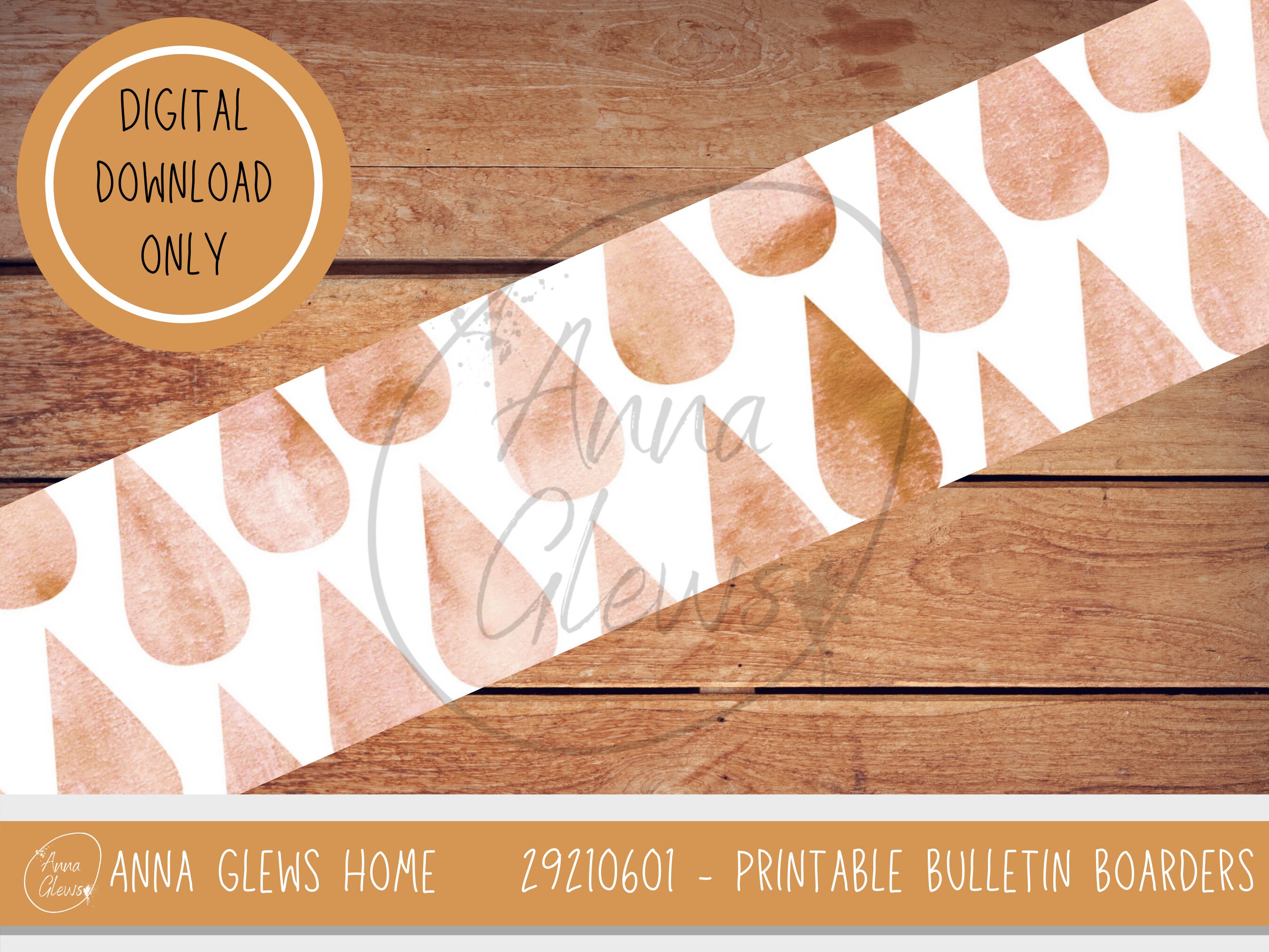 Classroom Bulletin Board Border Boho Nature Bronze Pattern, Classroom ...