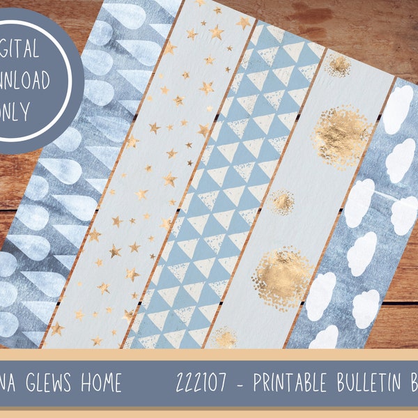 Bulletin Board Border Navy - Etsy