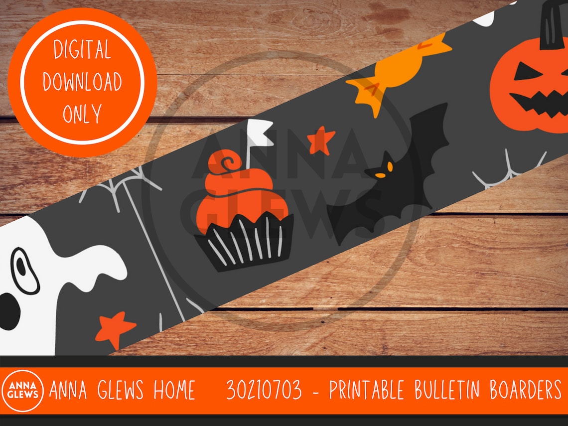 Classroom Bulletin Board Border Bundle Halloween Pattern Classroom ...