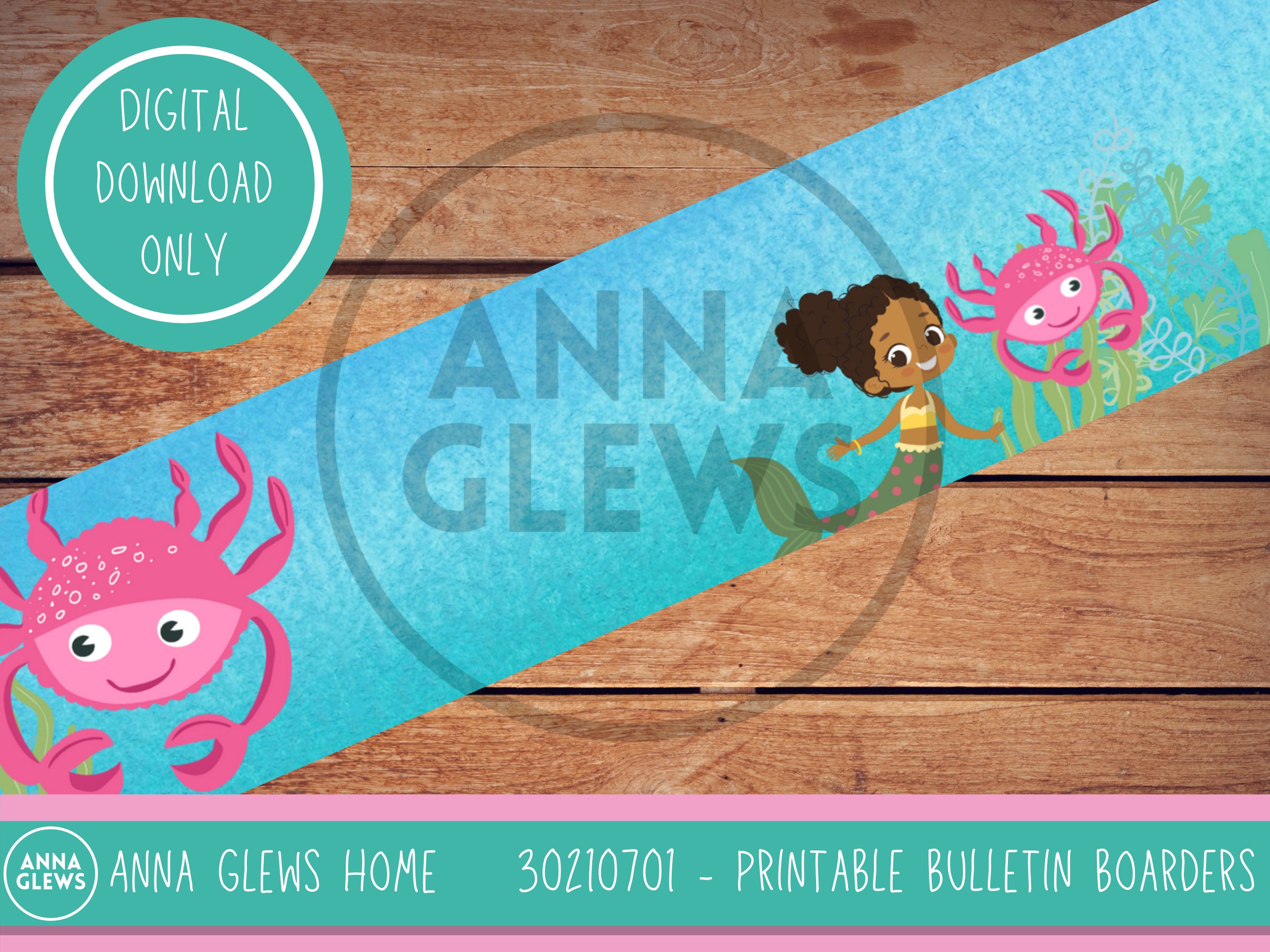 Classroom Bulletin Board Border Under the Sea Little Mermaid | Etsy