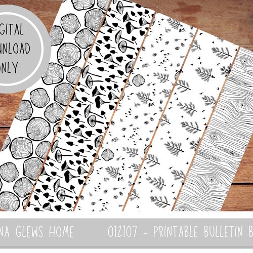 Nature Bulletin Board Border Printable Easy Classroom - Etsy