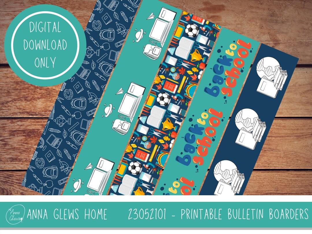 Classroom Bulletin Board Border Back to School Pattern, Classroom Decor ...