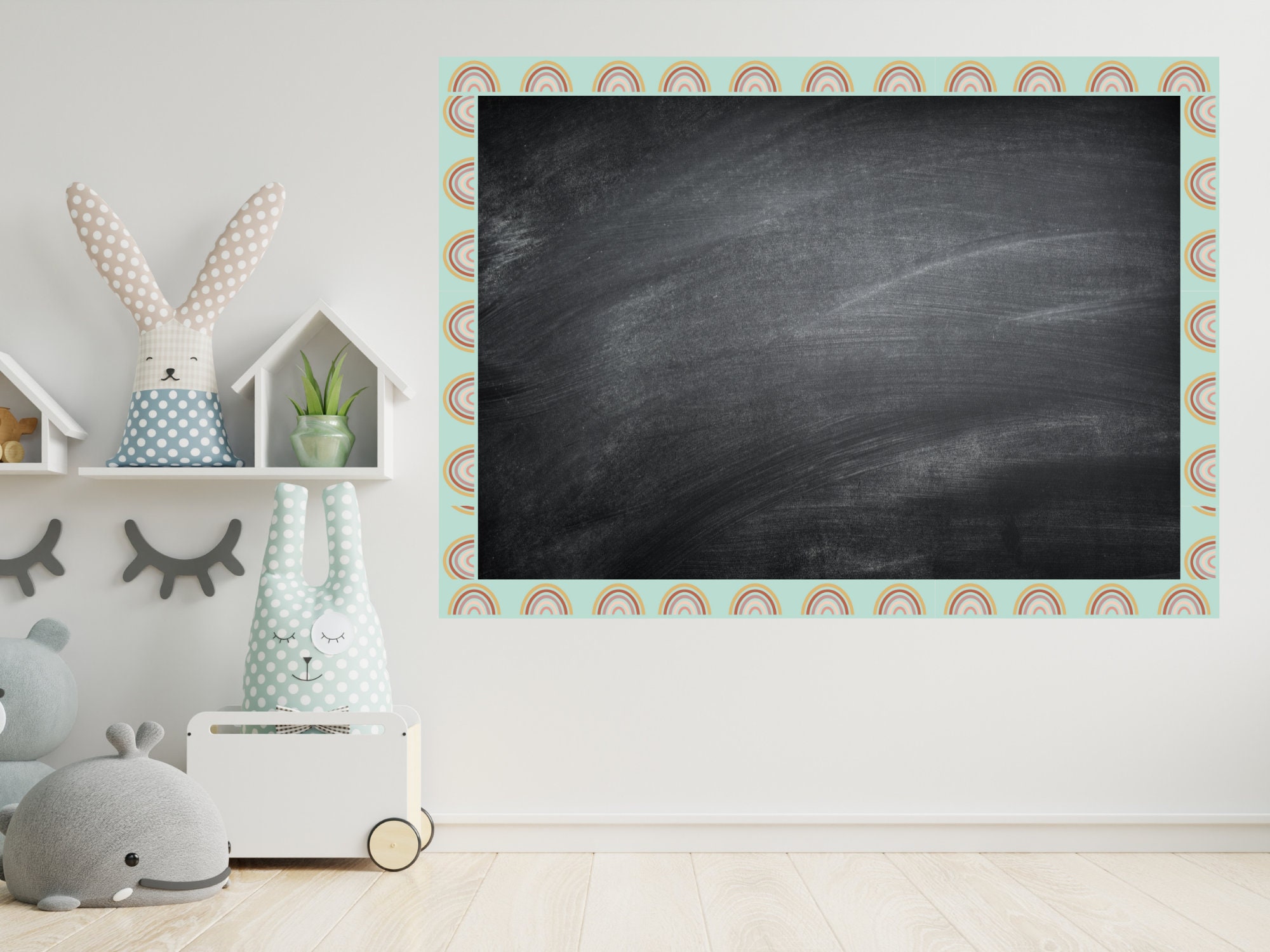 Classroom Bulletin Board Border Modern Boho Rainbow Pattern, Classroom ...