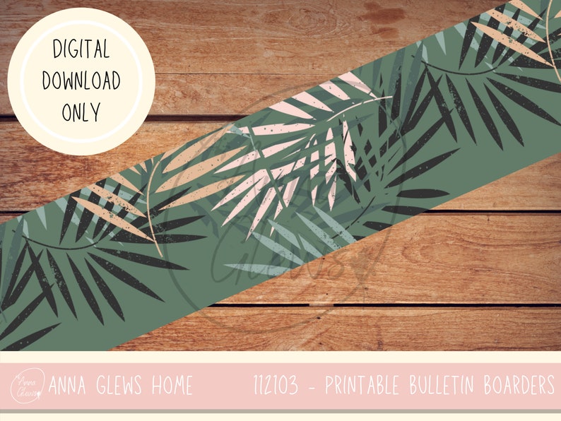 Classroom Bulletin Board Border Jungle Pattern Classroom | Etsy