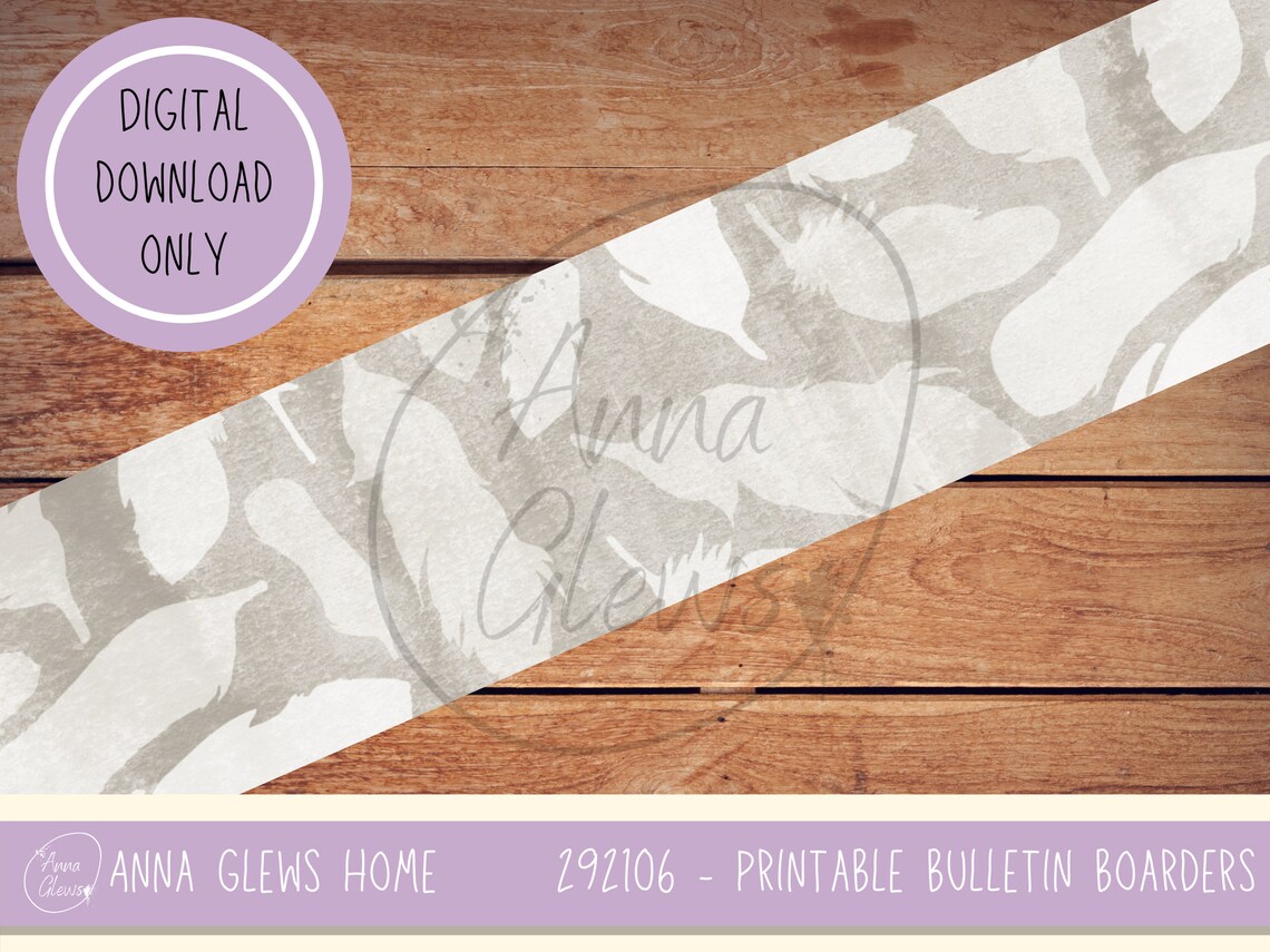 Classroom Bulletin Board Border Boho Nature Purple Gold Pattern ...