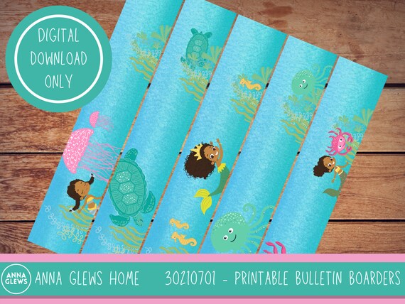 Classroom Bulletin Board Border Under the Sea Little Mermaid | Etsy