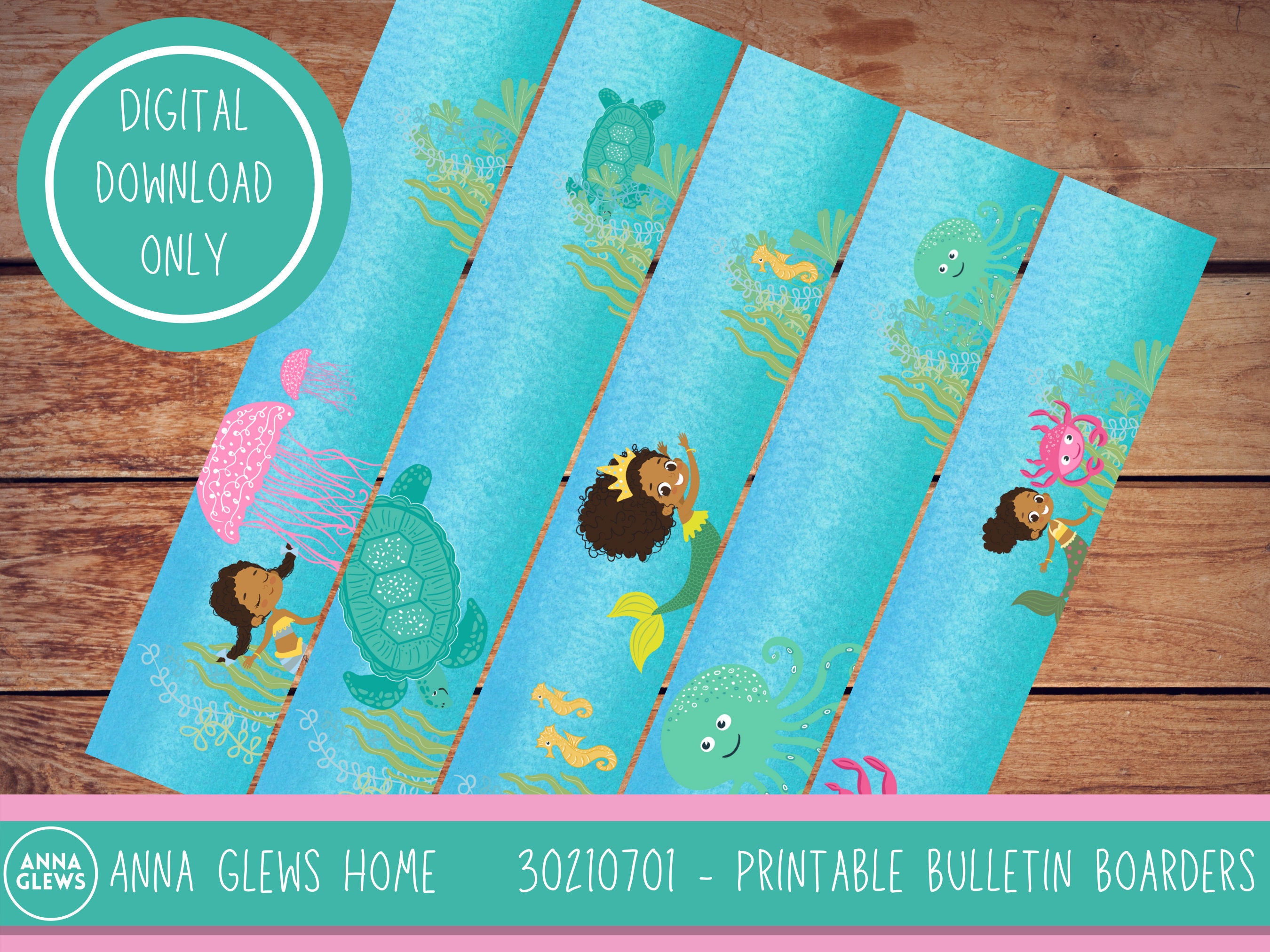 Classroom Bulletin Board Border Under the Sea Little Mermaid | Etsy