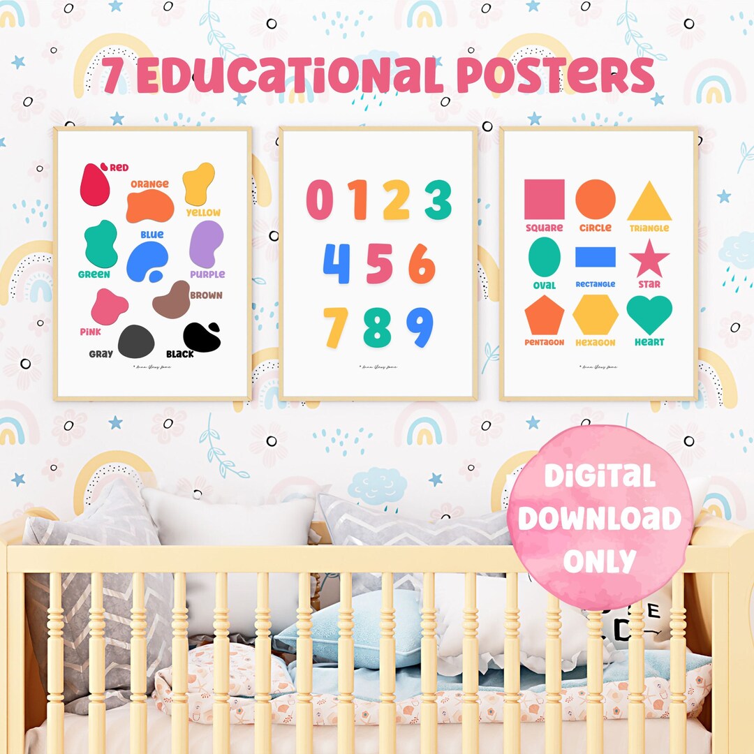 Printable Educational Posters for Babies, Kids & Classrooms Shapes ...