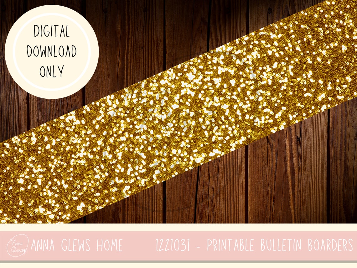Classroom Bulletin Board Border Glitter Pattern, Classroom Decor ...