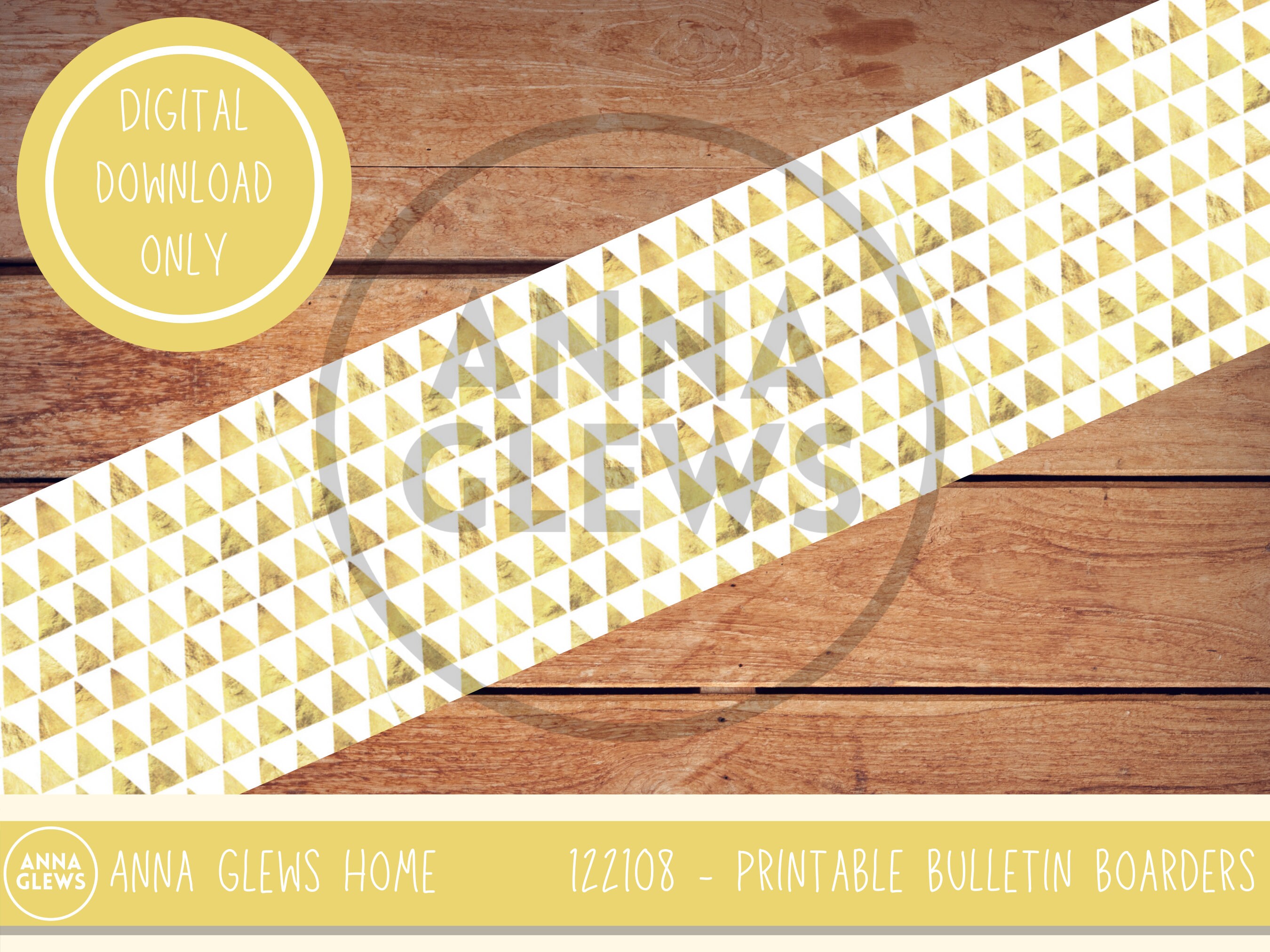 Classroom Bulletin Board Border Nature Gold Eclectic Pattern, Classroom ...