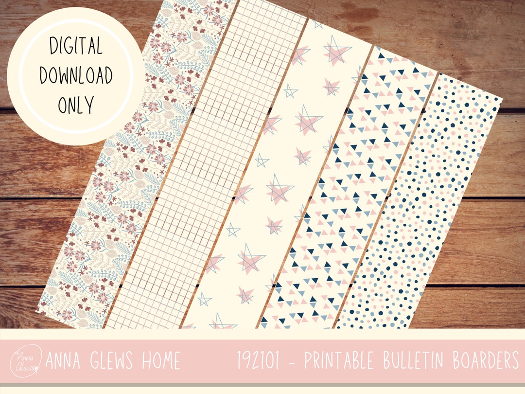 Classroom Bulletin Board Border Boho Neutral Pattern, Classroom Decor ...