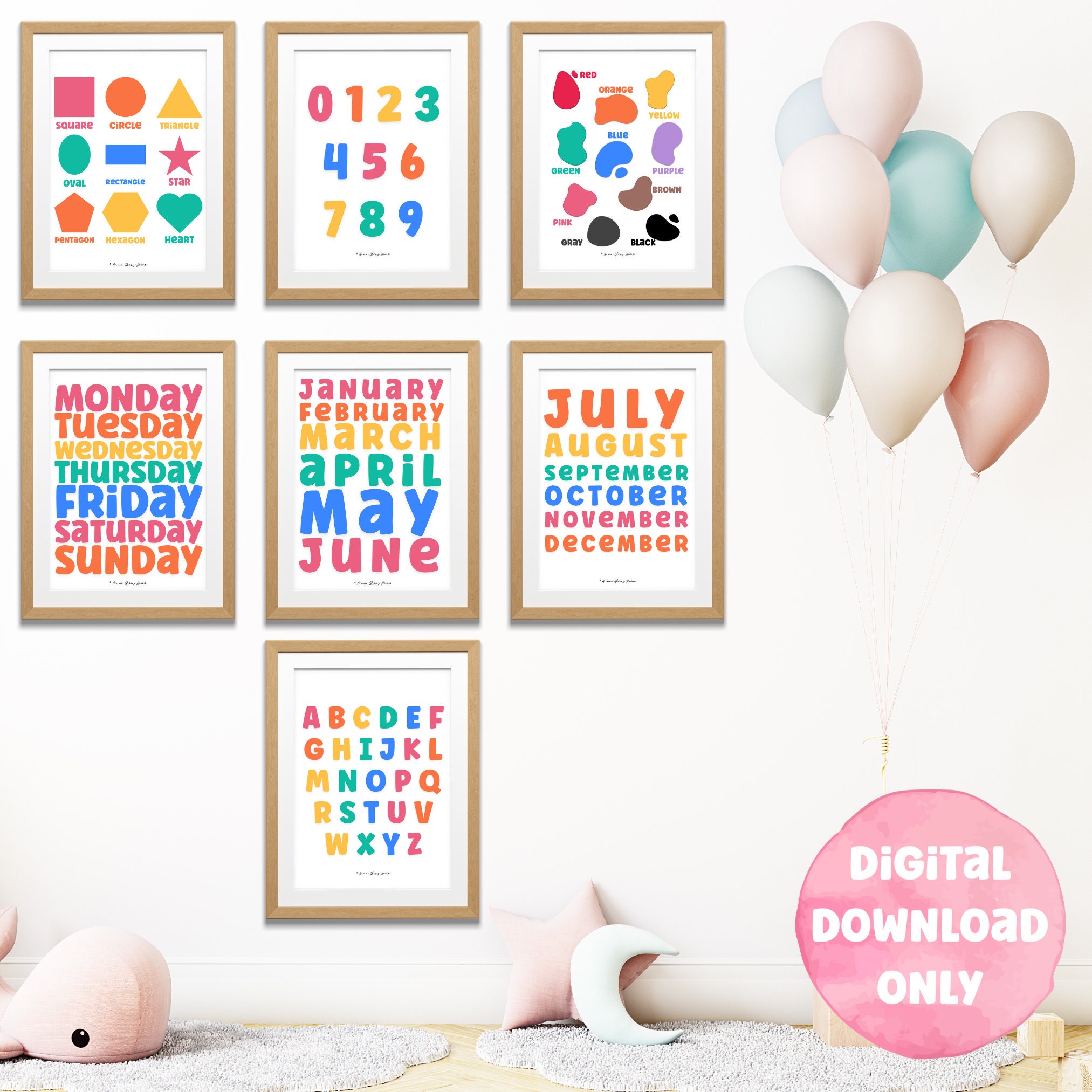Printable Educational Posters for Babies, Kids & Classrooms Shapes ...
