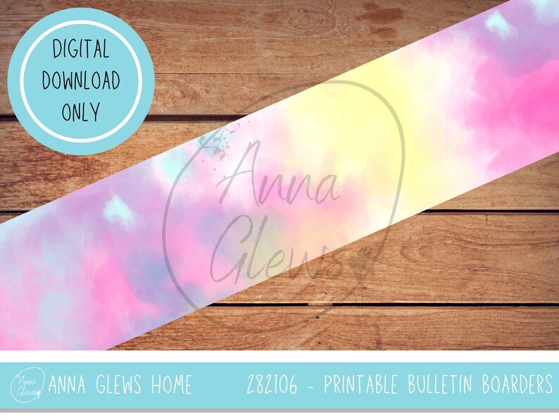 Classroom Bulletin Board Border Boho Pastel Tie Dye Pattern - Etsy