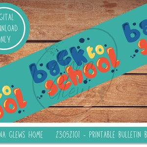 Classroom Bulletin Board Border Back to School Pattern, Classroom Decor ...